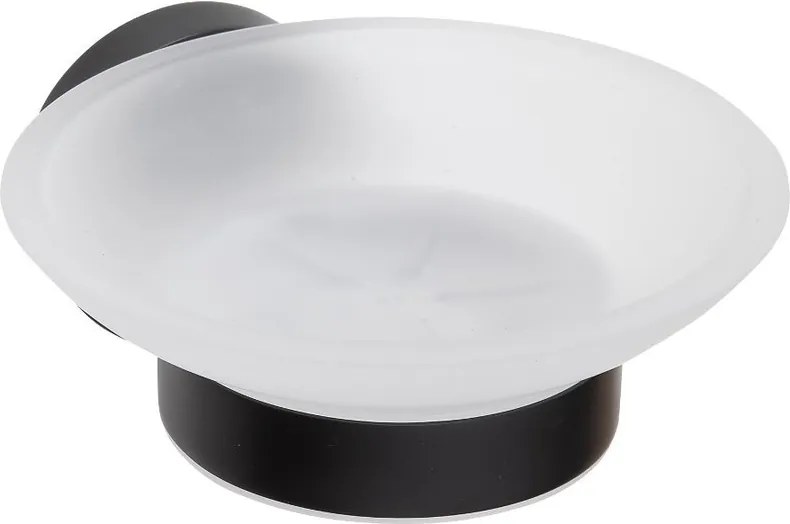 Sapho Sapho, X-ROUND BLACK mýdlenka, mléčné sklo, černý, XR803B