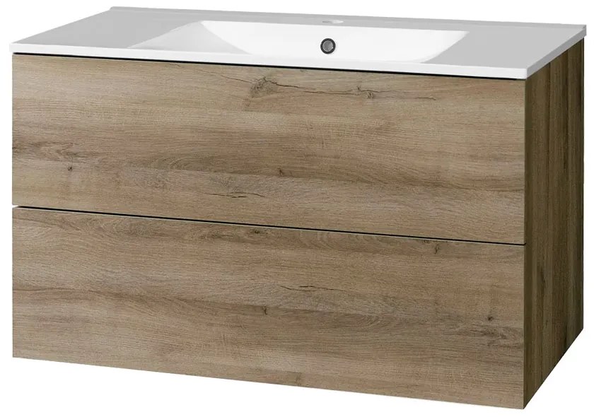 Mereo Mereo, Aira, koupelnová skříňka s keramickým umyvadlem 101 cm, CN742