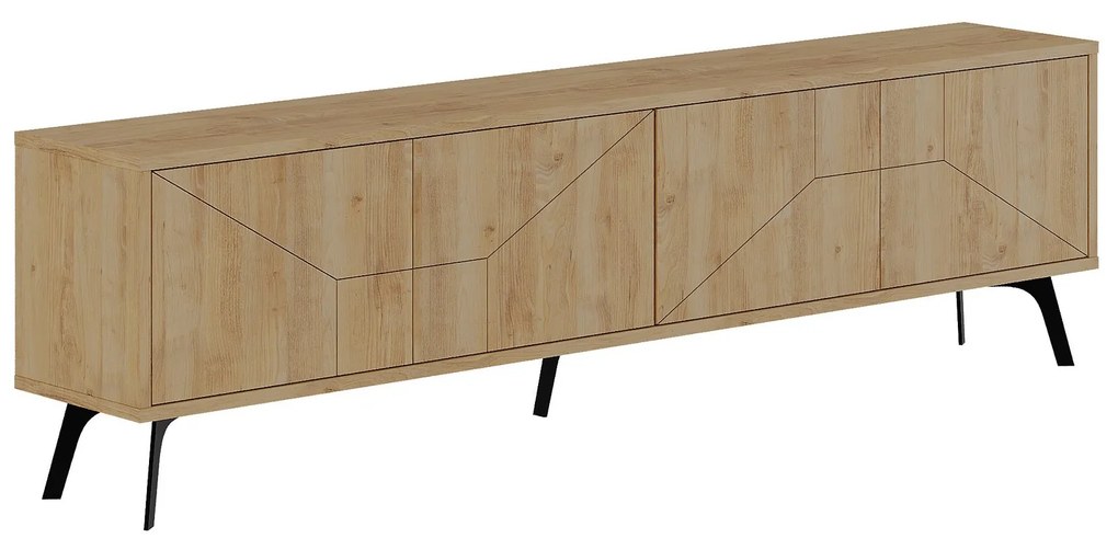 KALUNE DESIGN dřevěný TV stolek DUNE hnědý 50x180 cm 855DTE3095