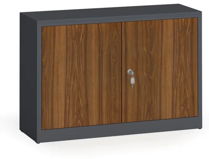 Alfa 3 Svařované skříně s lamino dveřmi, 800 x 1200 x 400 mm, RAL 7016/ořech