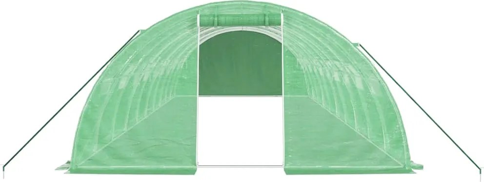 Skleník s ocelovým rámem zelený 40 m² 10 x 4 x 2 m 3188064