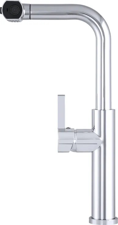 Gamma Rotary, vysoká dřezová baterie s výsuvným výtokem h-415, chromová, GMA-BR-CH