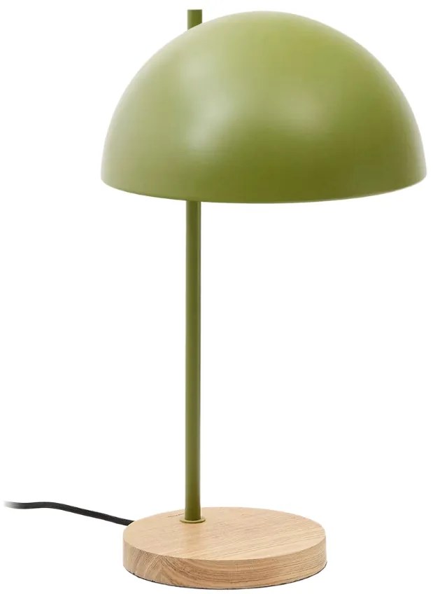 Zelená kovová stolní lampa Kave Home Catlar