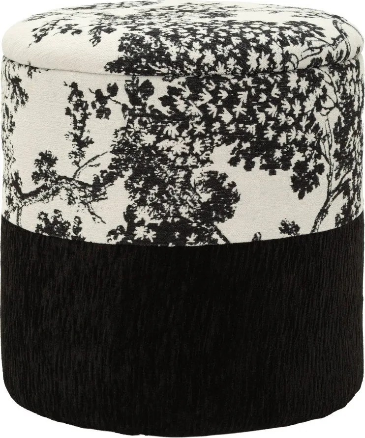 Černobílý taburet Oriental Style – Mauro Ferretti