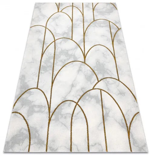 Dywany Łuszczów, Kusový koberec Emerald 1016 cream and gold, 140x190, bílá, kancelář