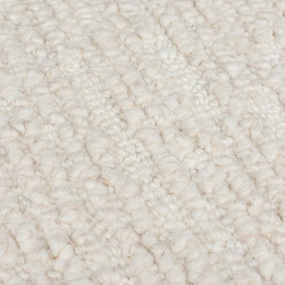 Slonovinový ručně tkaný vlněný koberec 160x230 cm Harris Boucle – Flair Rugs