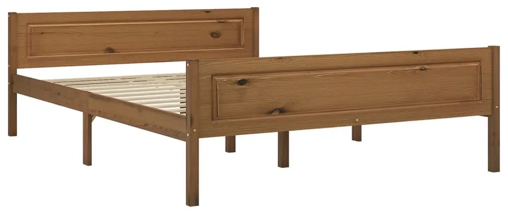 Rám postele masivní borové dřevo medově hnědý 120 x 200 cm,  322112