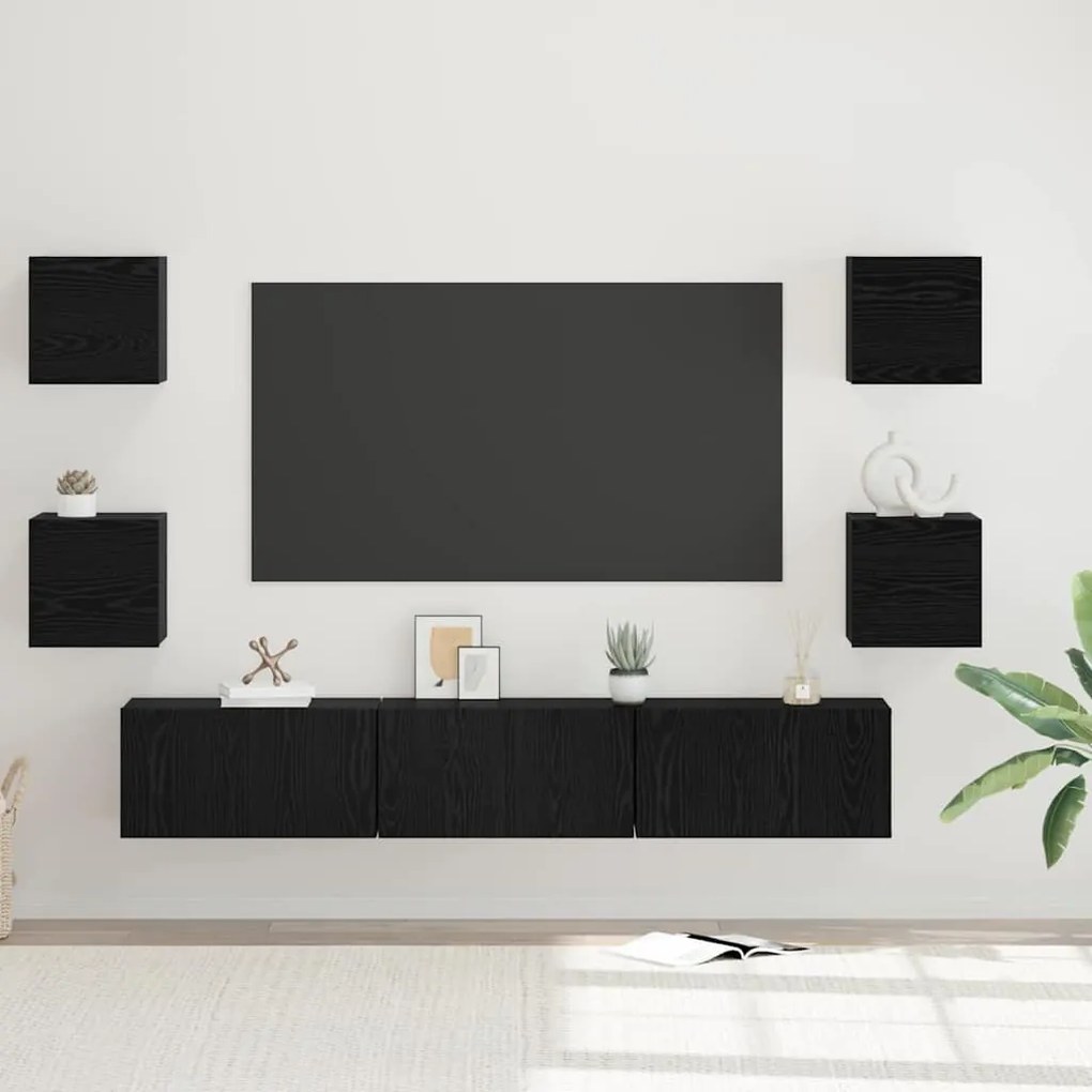 Sestava TV skříněk 7 ks Černý dub Kompozitní dřevo 3393397
