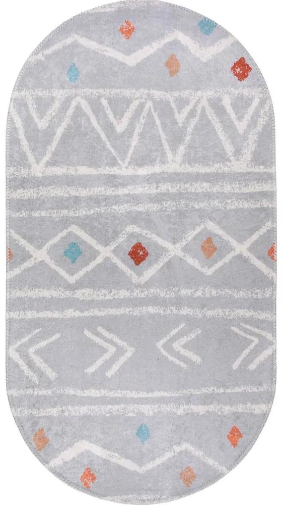 Světle šedý pratelný koberec 120x180 cm Oval – Vitaus