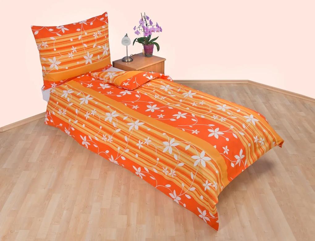 Přehoz přes postel dvojlůžkový Listy oranžové