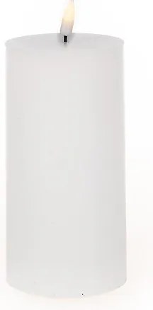LED svíčka z pravého vosku na baterie, Ø 7,5 × 15 cm, bílá, 2× AA