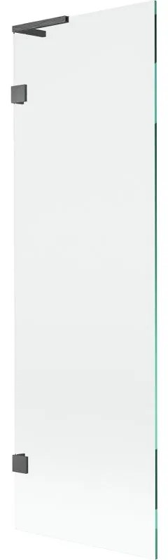 Mexen, Mexen Lunar L 1-křídlová vanová zástěna 60 x 150 cm, transparentní, pistolově šedá kartáčovaná - 897L-060-000-66-00