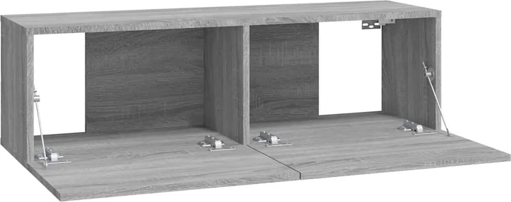 Nástěnné TV skříňky 4 ks šedé sonoma 100 x 30 x 30 cm 3114196