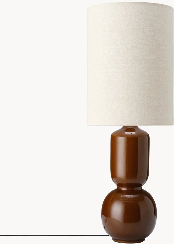 Stolní lampa ze lnu Nora