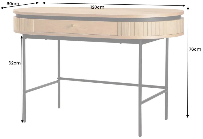 Invicta Psací stůl ATELIER 120 cm dub 47455