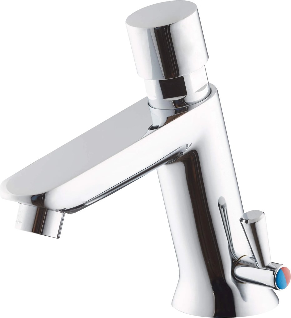 Deante Washbasin tap, self-closing, s temperature control - without closing plug