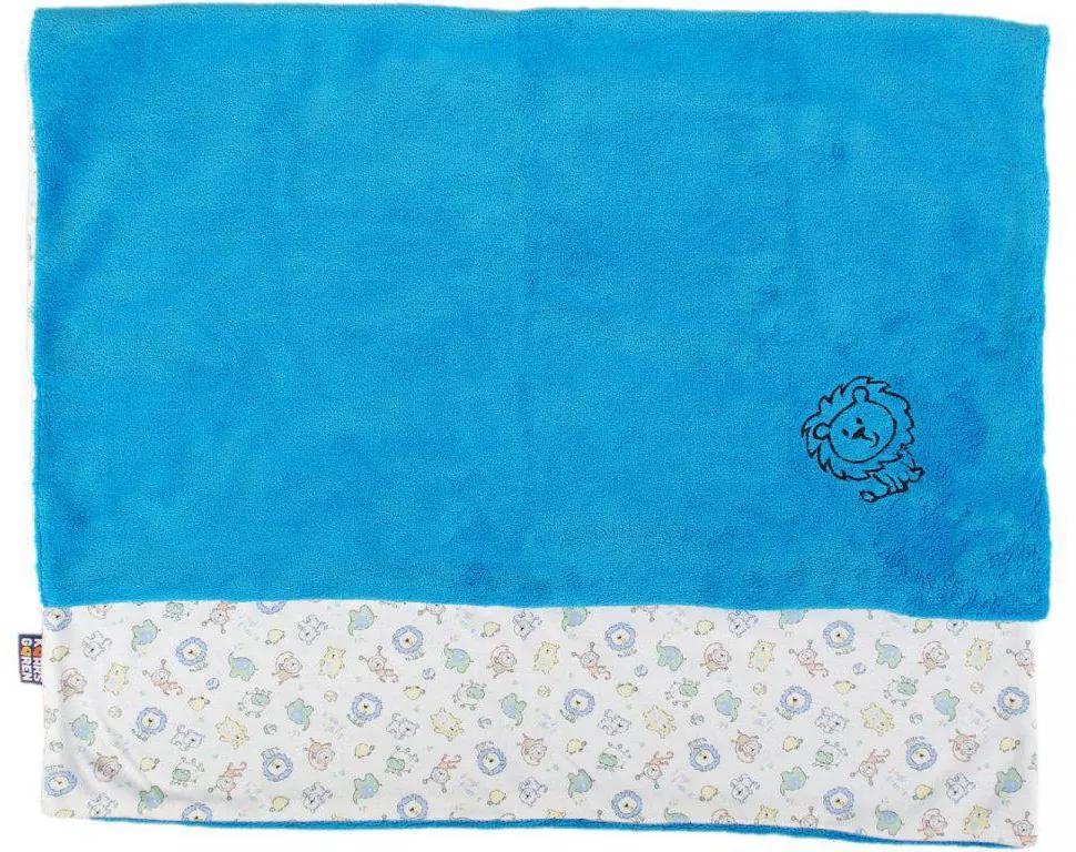 Kaarsgaren Dětská deka Wellsoft bavlna 100 x 70 cm Sv. modrá/list