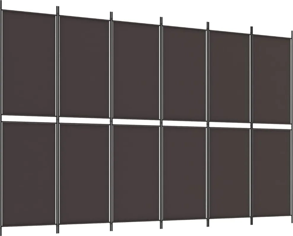 vidaXL 6dílný paraván 300x200 cm textil [350238] Barva: antracitová