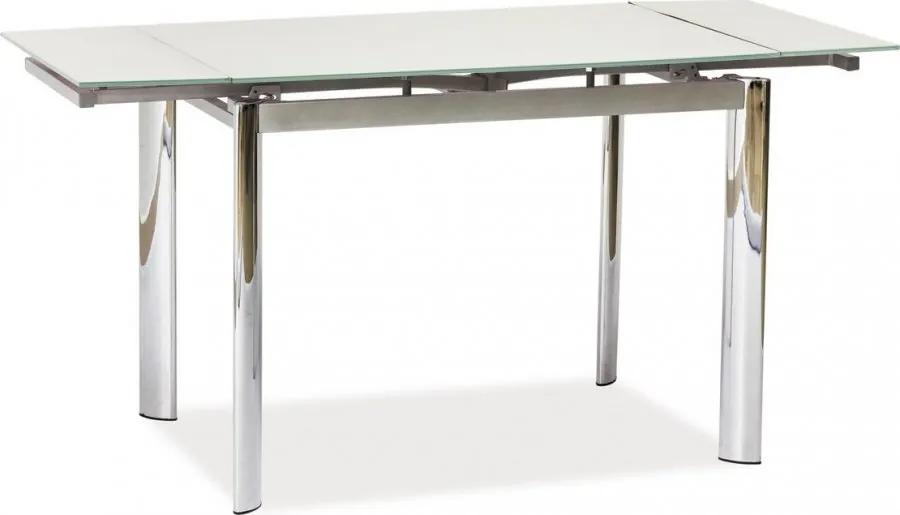 Casarredo - Komfort nábytek Rozkládací jídelní stůl GD-019, bílá sklo/chrom