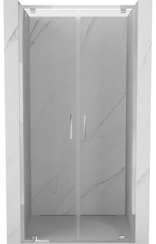 Mexen Exo, dvoukřídlé výklopné dveře 100x200 cm, 6mm čiré sklo, chromový profil, 8182-100-000-01-00