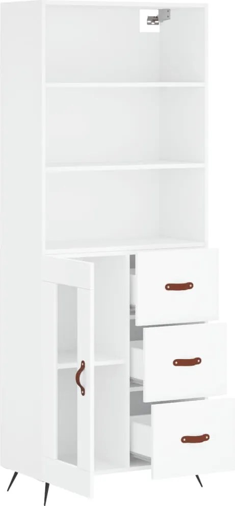 Skříň highboard bílá 69,5 x 34 x 180 cm kompozitní dřevo 3189477