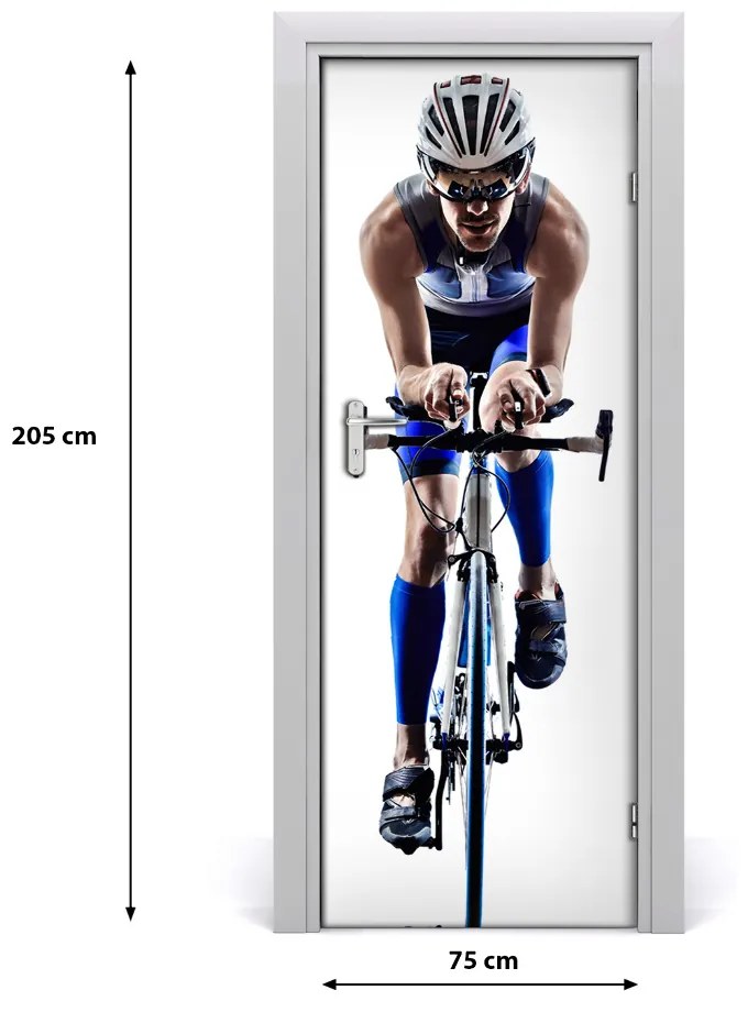 Fototapeta samolepící na dveře sport cyklista 75x205 cm