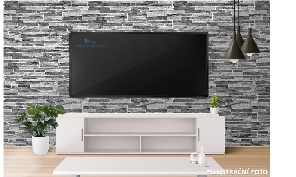 3D obkladový panel PVC Břidlice (500x980mm) tmavě šedá