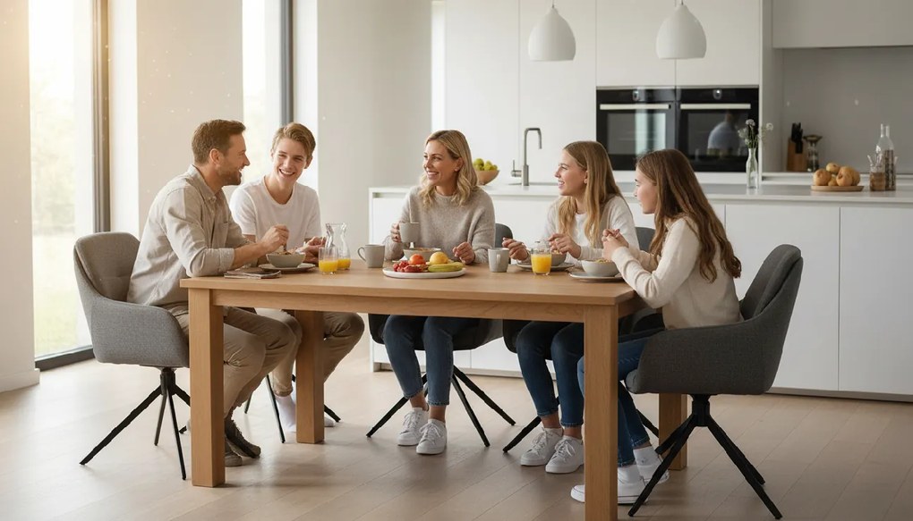 Jídelní otočná židle STEPHANE - látka, více barev Barva: šedá