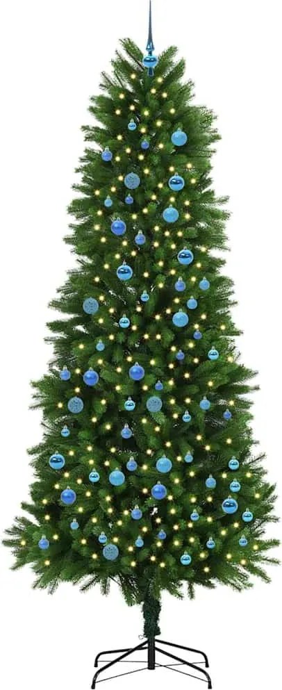 Vánoční stromeček s 300 LED diodami s stojanem Zelená 240 cm PE 3396356