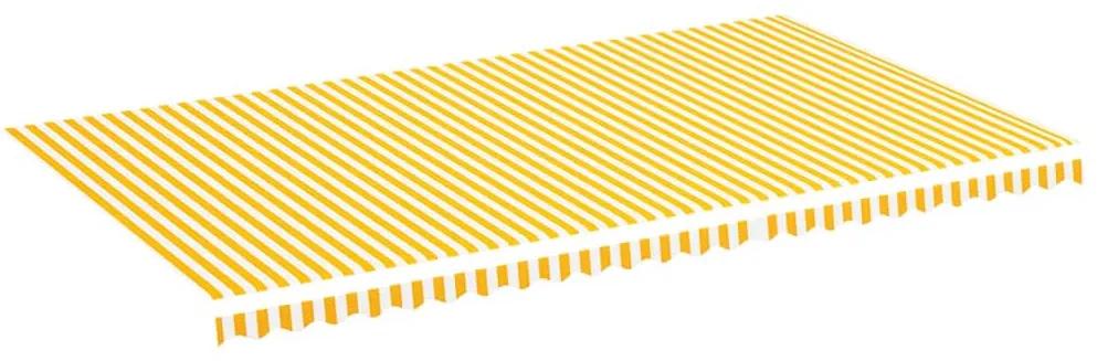 Náhradní plachta na markýzu žluto-bílá 6 x 3,5 m,  311944