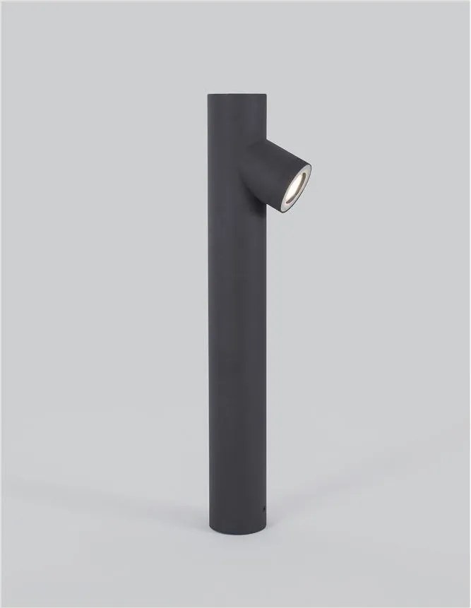 NV 9291702 Venkovní sloupkové svítidlo RAMO tmavě šedý hliník skleněný difuzor GU10 1x7W 220-240V IP65 bez žárovky - NOVA LUCE