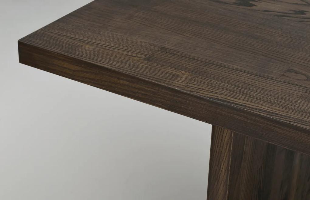 Tmavě hnědý dubový jídelní stůl ROWICO EMMETT 240 x 95 cm