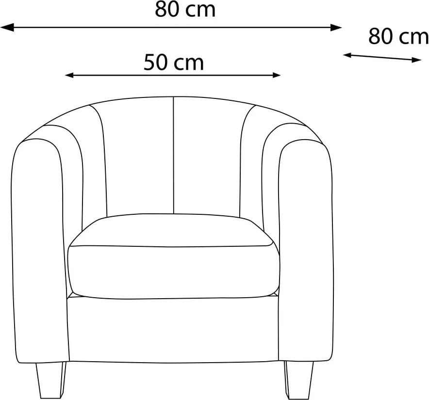 Hnědé křeslo Bobochic Paris Felicita