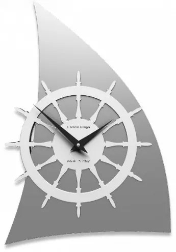 Designové hodiny 10-014 CalleaDesign Sailing 45cm (více barevných verzí) Barva šedomodrá tmavá-44 - RAL5014