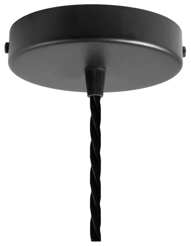 creative cables Závěsná lampa s textilním kabelem, stínidlovým rámem kapka a kovovými detaily Barva: Bílá