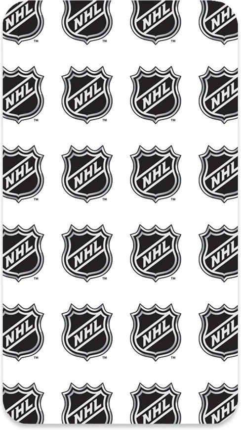 BedTex Bavlněné prostěradlo NHL Logo White, 90 x 200 cm