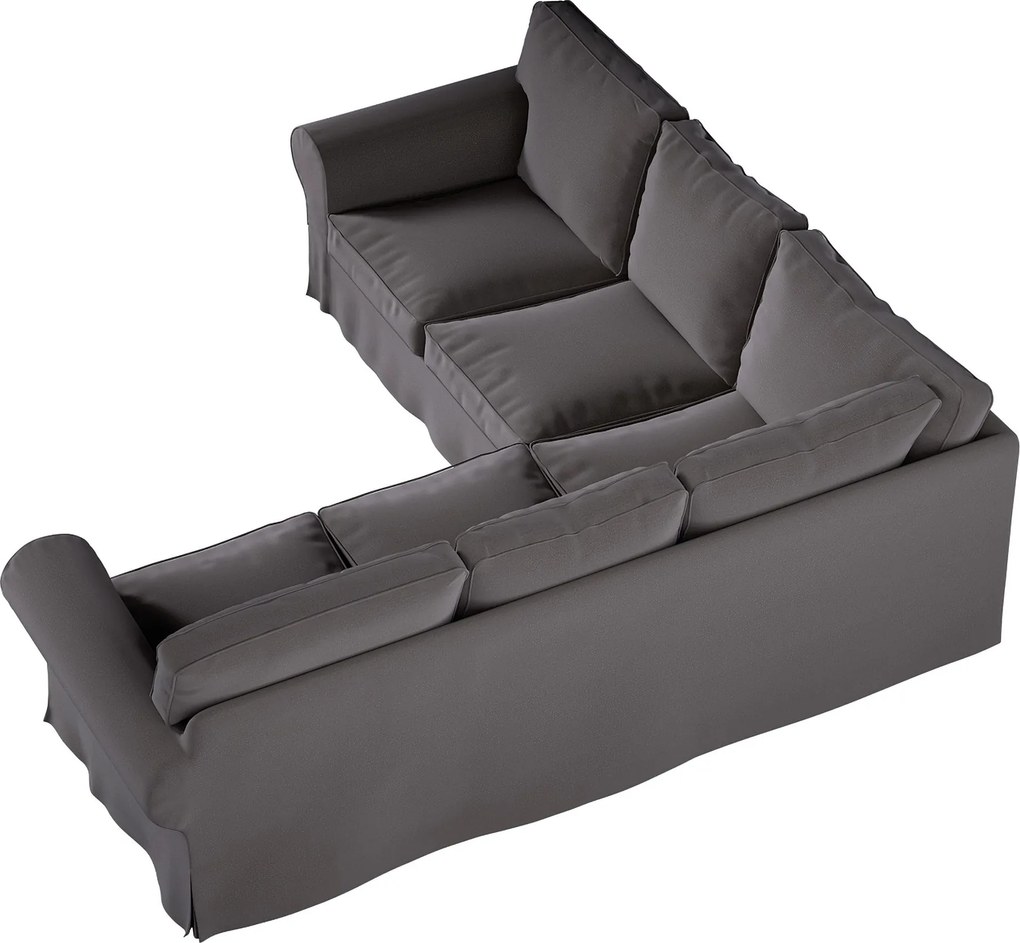 Potah na pohovku IKEA Ektorp rohová barva hnědá látka sametová