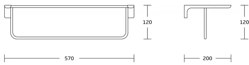 Mexen, Lea polička na ručníky, zlatá, 7026020-50