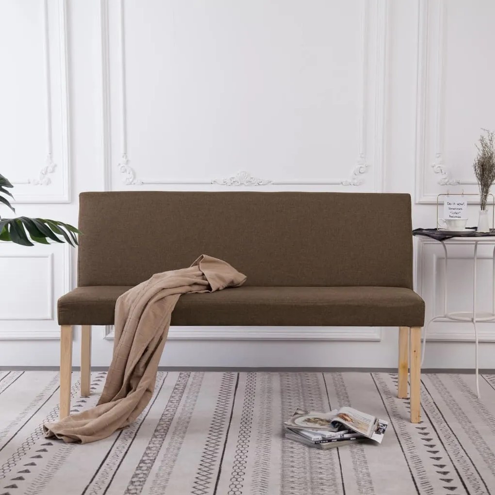 Lavice 139,5 cm hnědá polyester 281336