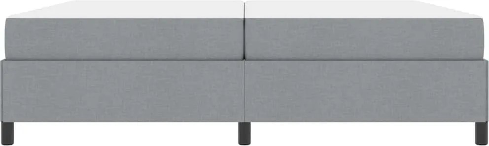 Postel s boxspringem Světle šedá 200 x 200 cm textil 3398885