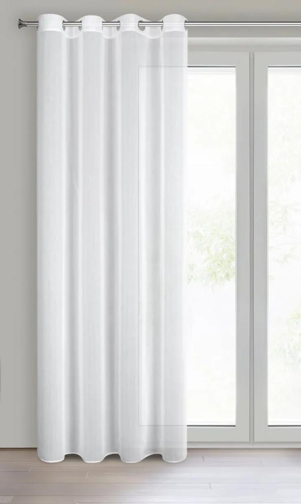 Bílá záclona na kroužcích KALIA 140 x 260 cm