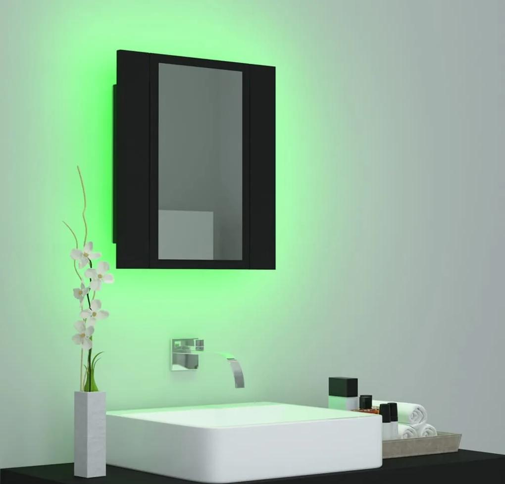 vidaXL LED koupelnová skříňka se zrcadlem 40 x 12 x 45 cm akryl [804949] Barva: Bílá