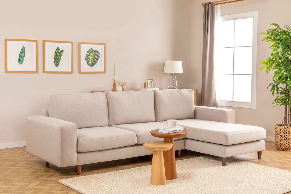 Hanah Home Rohová pohovka BERLIN krémová pravá