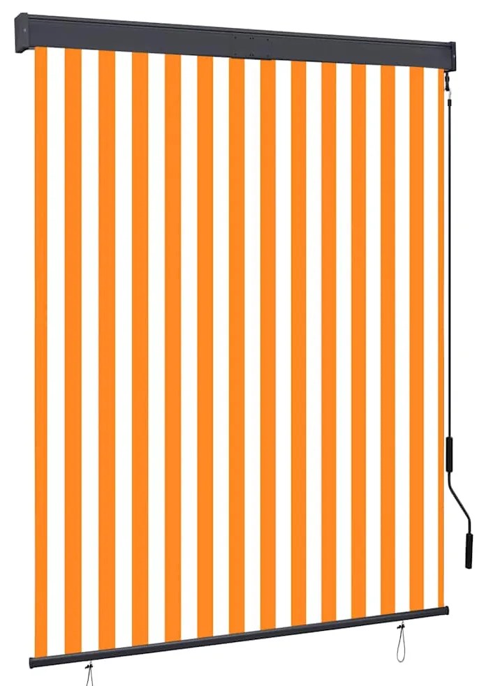 Venkovní roleta 140 x 250 cm bílooranžová 145969