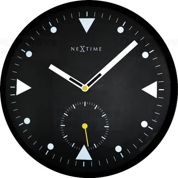 NeXtime 3049 Serious black 32cm nástěnné hodiny
