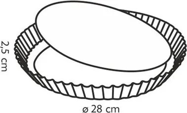 TESCOMA Forma s vlnitým okrajem a odnímatelným dnem DELÍCIA ø 28 cm