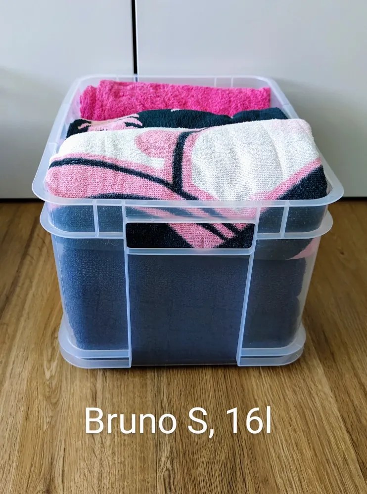 Keeeper Úložný box pro domácnost i dílnu, BRUNO M, 16L, 35 x 27 x 21 cm, transparentní