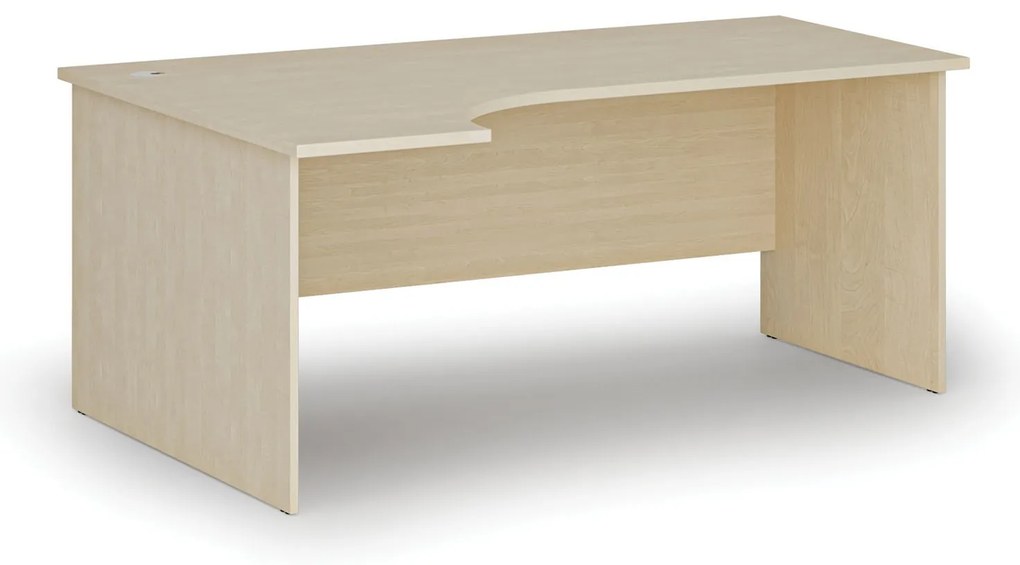 Rohový kancelářský psací stůl PRIMO WOOD, 180x120 cm, levý, bříza