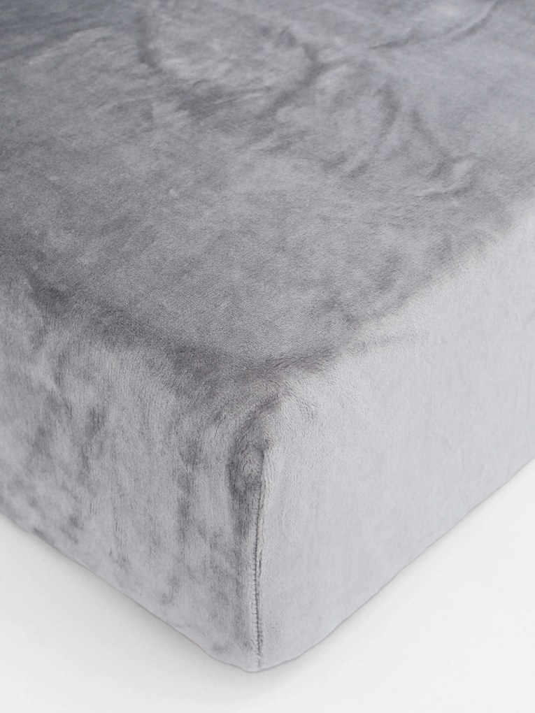 MK Lůžkoviny Prostěradlo mikroplyš Deluxe 140 × 200 cm – světle šedé