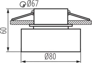Kanlux Podhledové svítidlo bez patice Kanux GOVIK DSO-B 29236